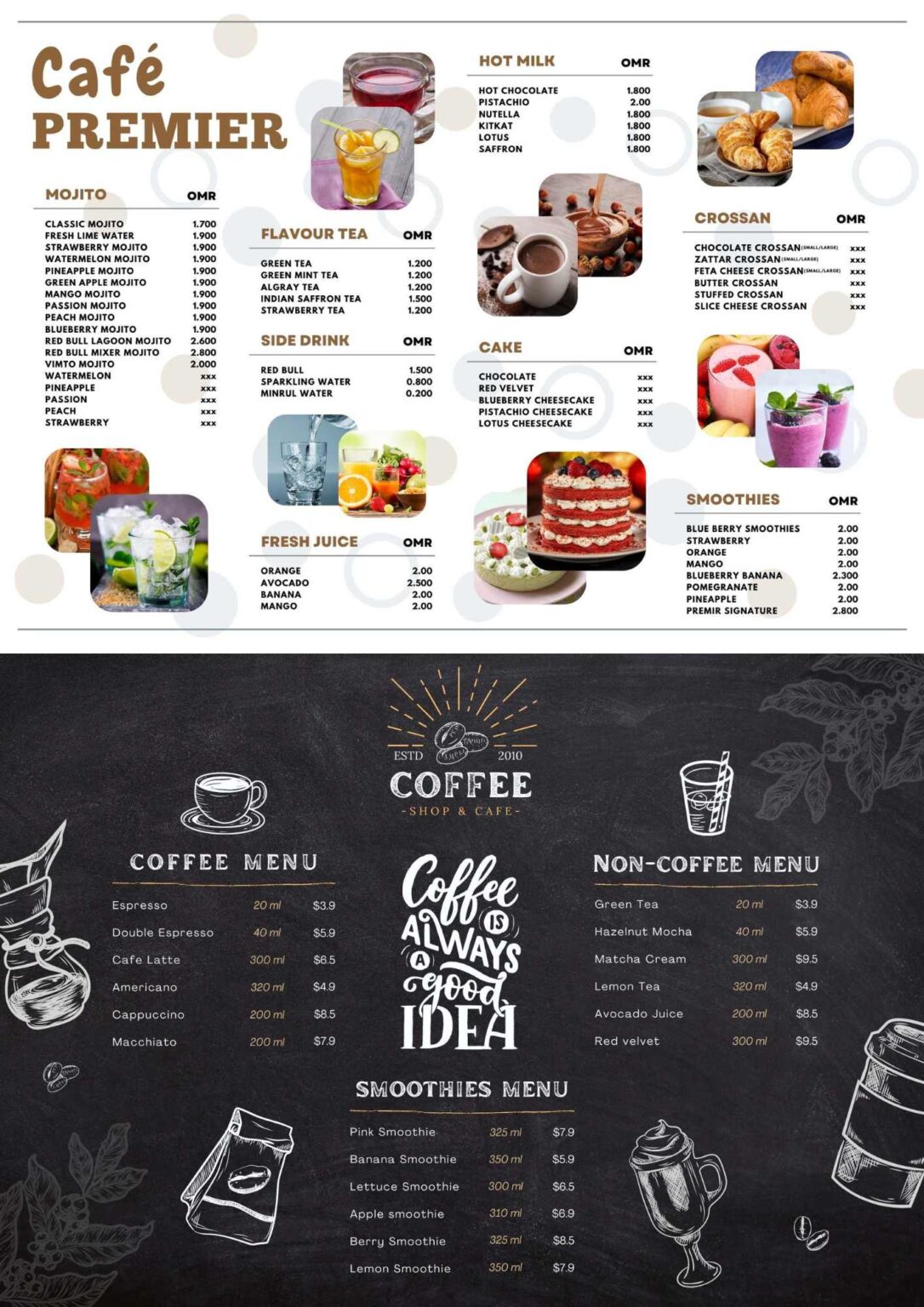 Dine-in Menus - DigiRich